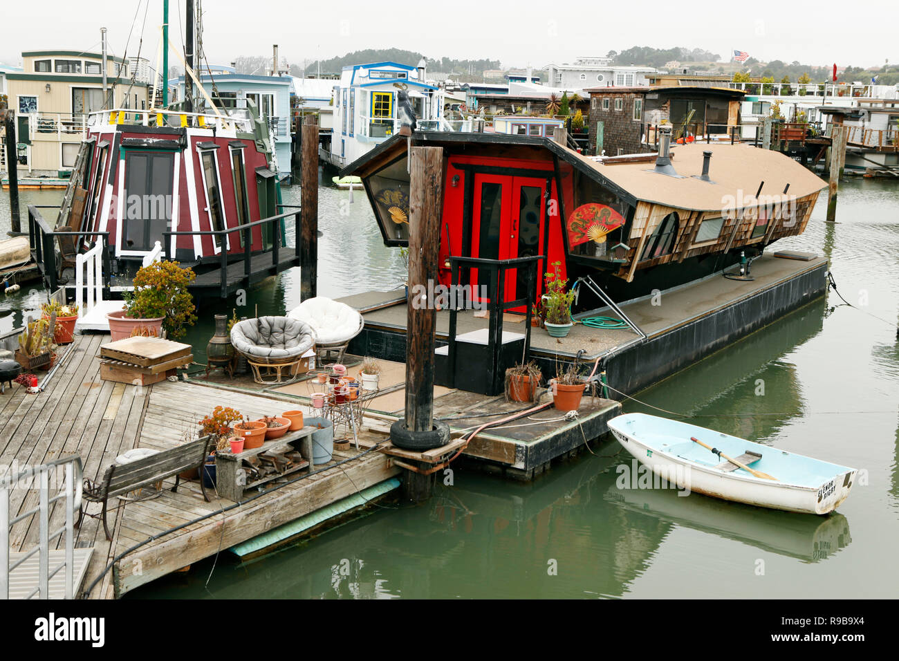 Sausalito houseboat community hi-res stock photography and images - Alamy