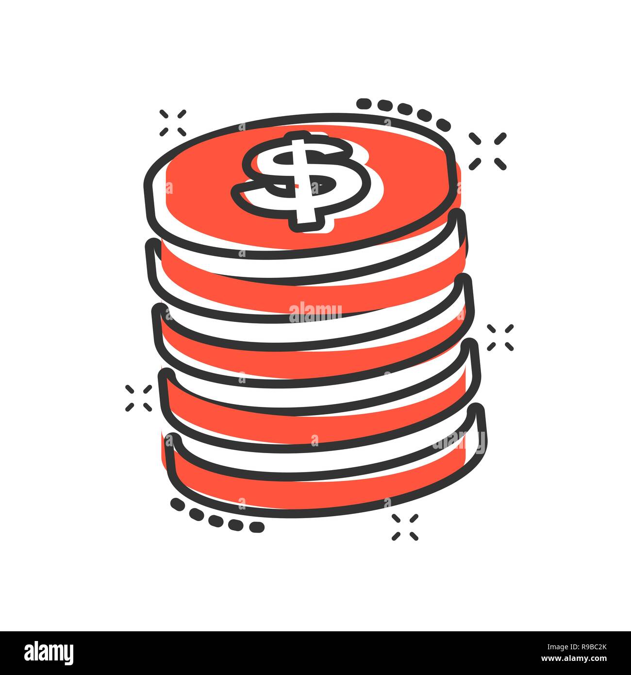 Cartoon Coin Stack