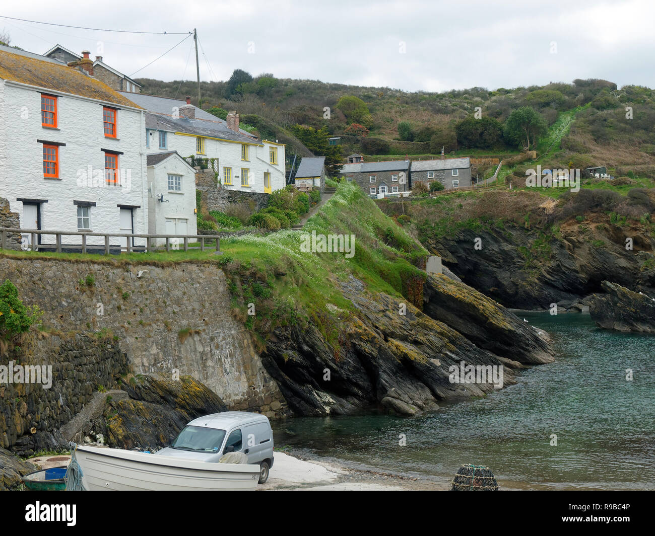 Portloe village on the Roseland peninsula in Cornwall UK Stock Photo ...
