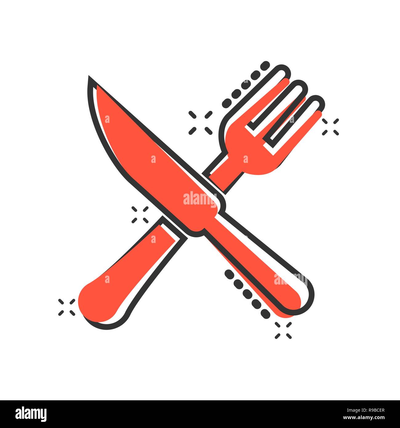 Cartoon Knife And Fork