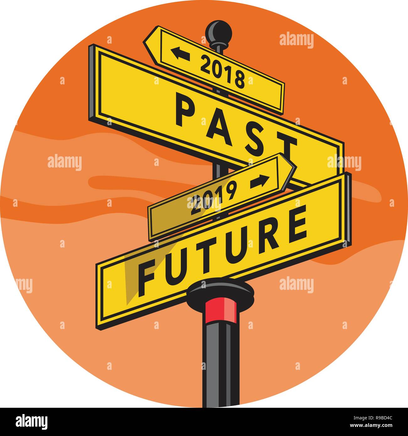 Directional milestone Stock Vector Images - Alamy