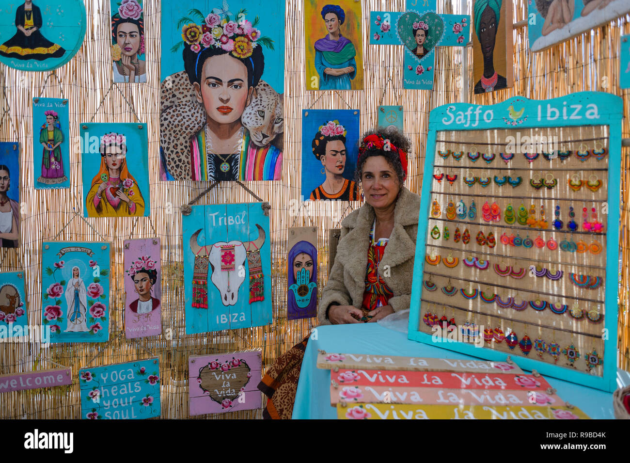 Las Dalias market, Ibiza Stock Photo - Alamy