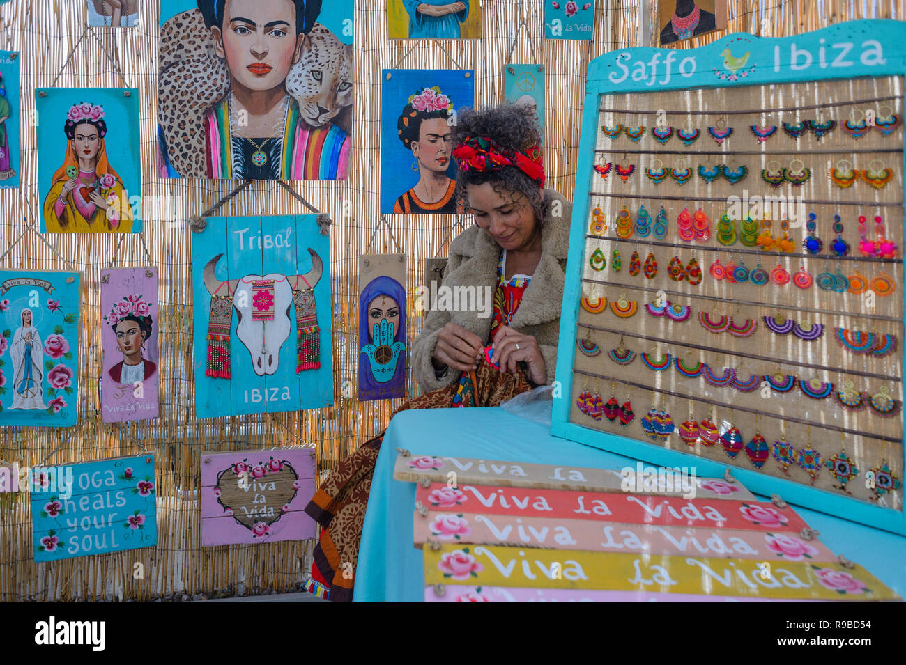 Las Dalias market, Ibiza Stock Photo - Alamy