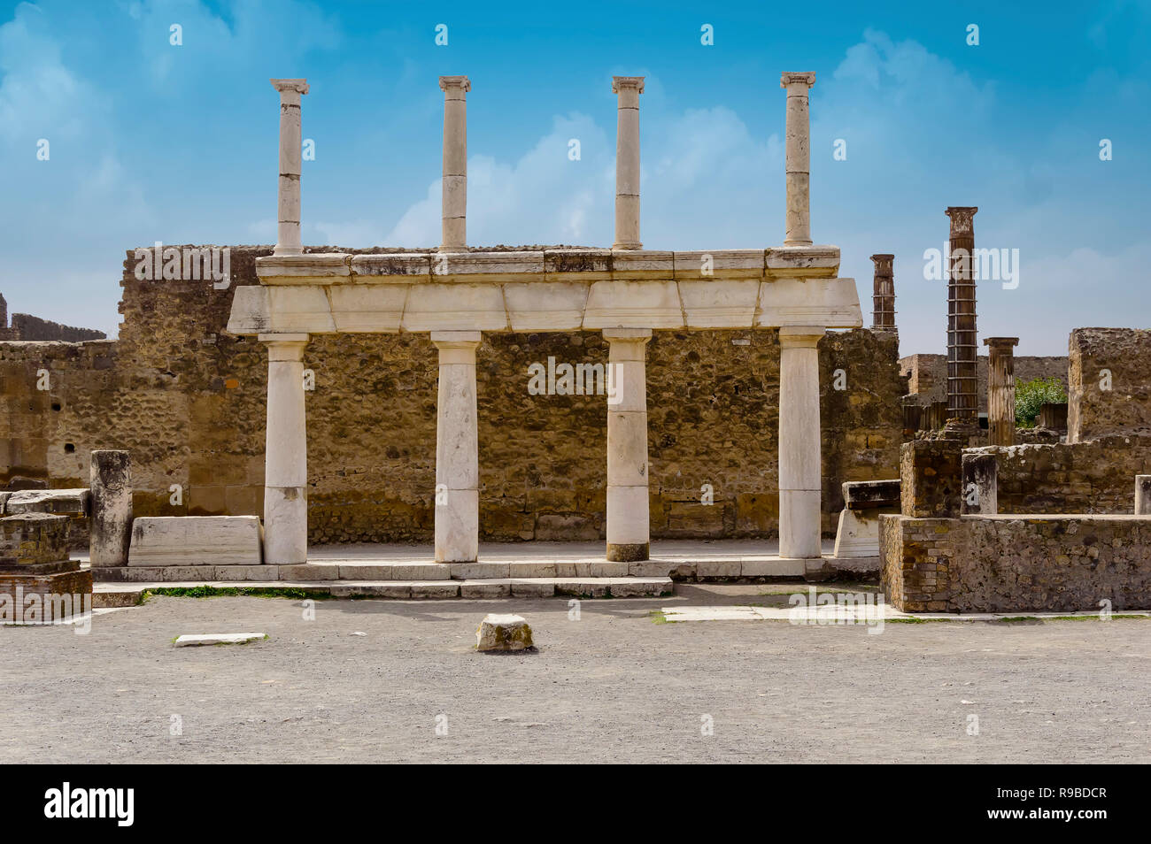 Pompeii ruins: Forum remains in the ancient Pompeii town destroyed by ...