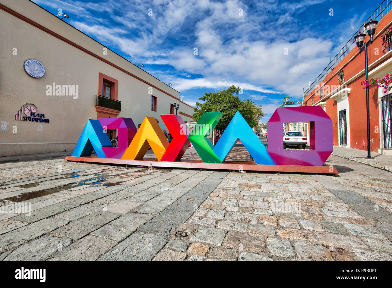 Oaxaca, Mexico-1 December, 2018: Scenic old city streets and city ...
