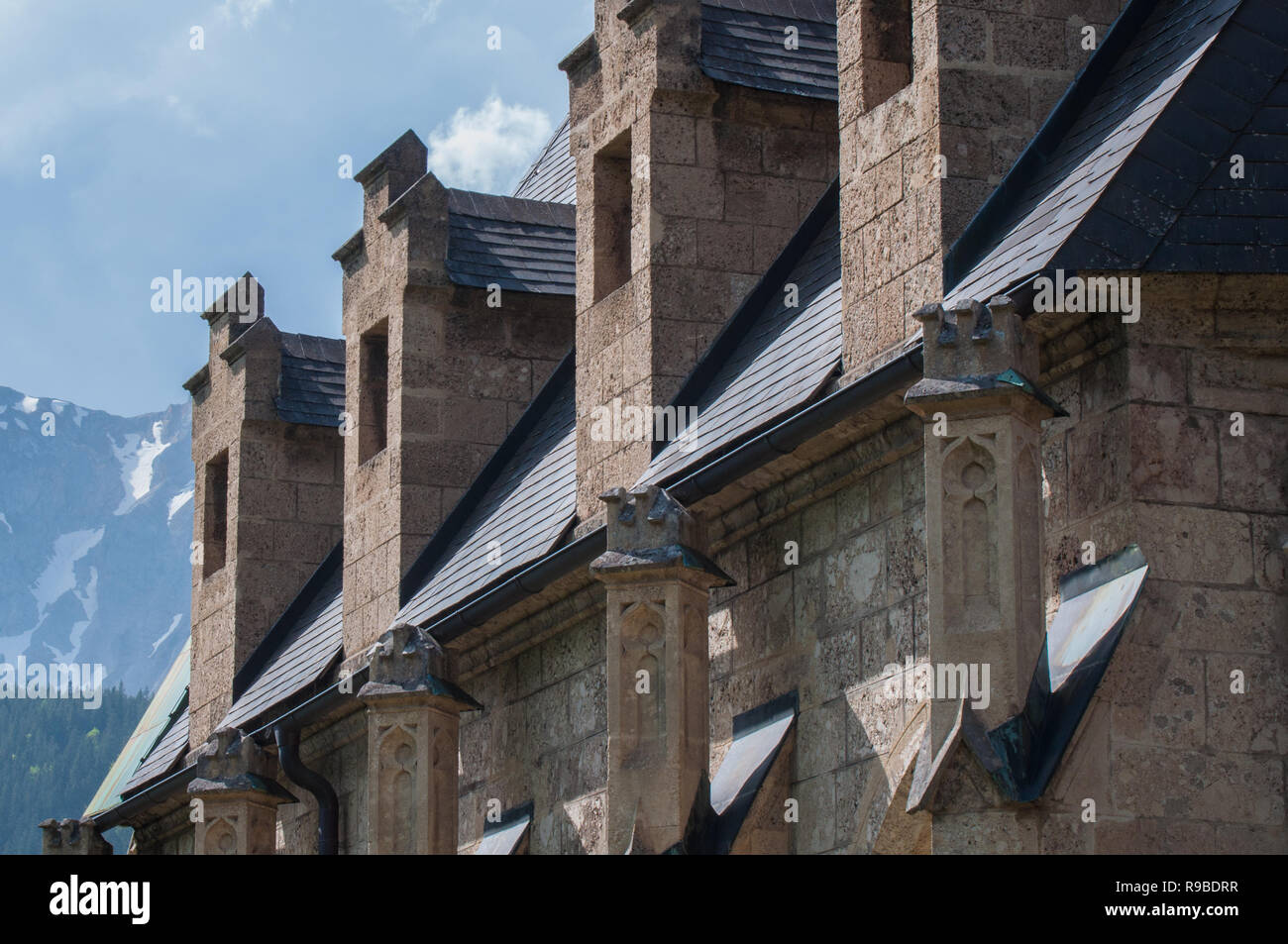 historical side wall of a church Stock Photo - Alamy