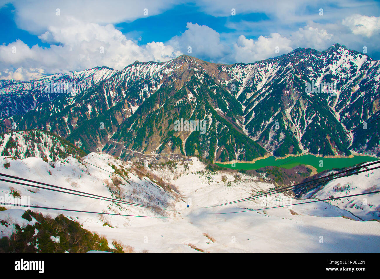 Tateyama mountains in Toyama, Japan. Toyama is one of the important ...