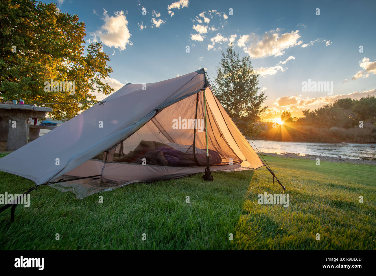 Riverside Park Camp Ground in Wyoming, USA. Free campsite during ...
