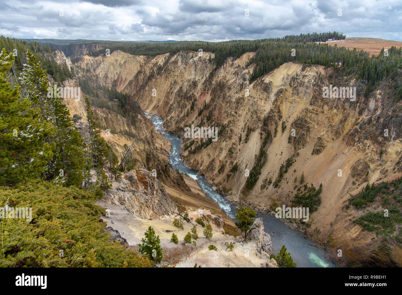 Visiting Yellowstone National Park, Wyoming, USA in October Stock Photo ...