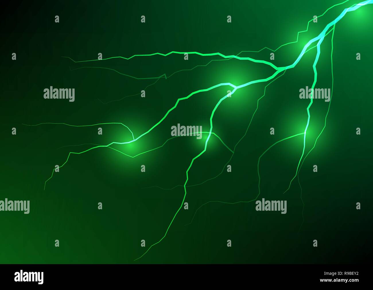 Abstract green lightning effect background, stock vector Stock Vector ...