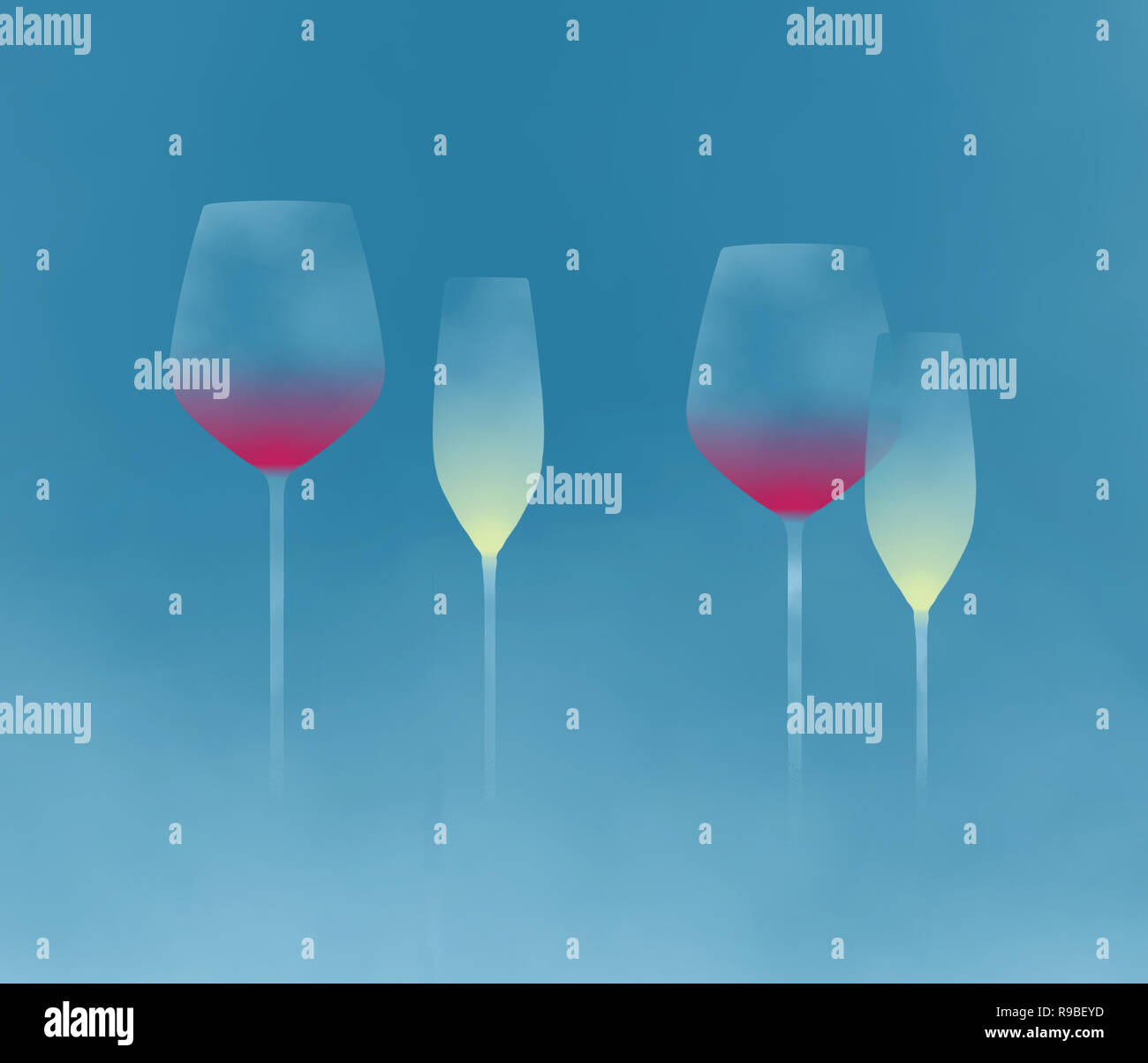 Stemware Glassware With Long Stems Is The Subject Of This Abstract Background Image This Is An