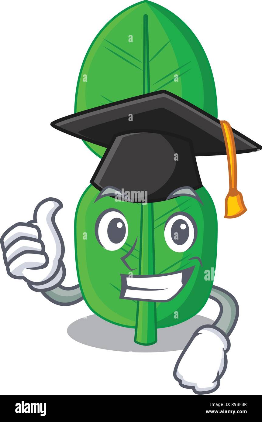 Graduation leaf bergamot in a shape cartoon Stock Vector Image & Art ...