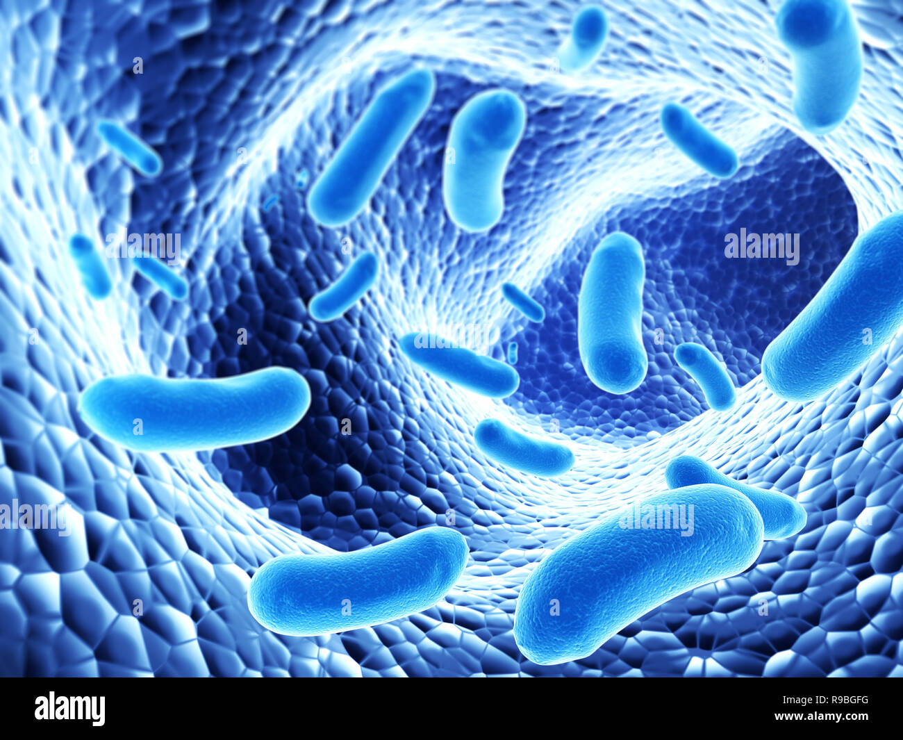 Colony of pathogen bacterias - 3d render Stock Photo - Alamy