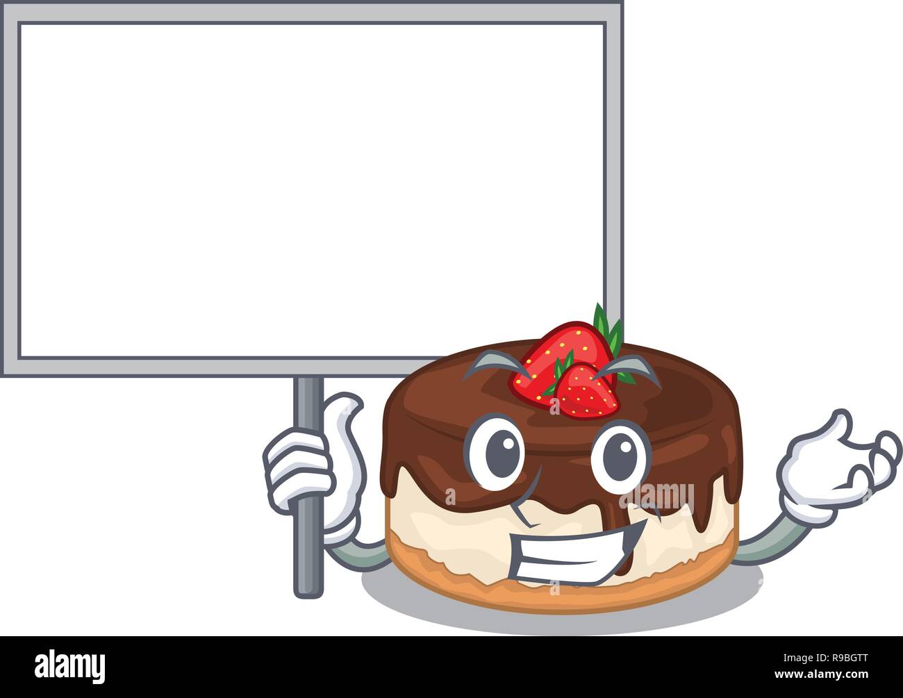 Bring board cartoon cake delicious that a berries Stock Vector Image ...