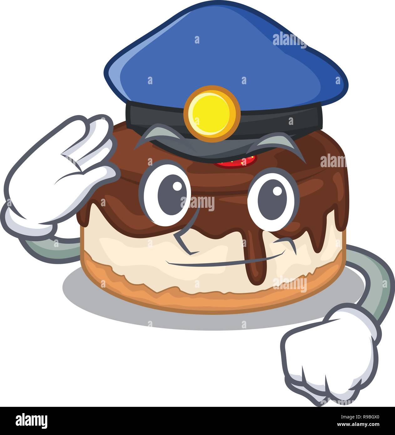 Police cartoon cake delicious that a berries Stock Vector Image & Art ...