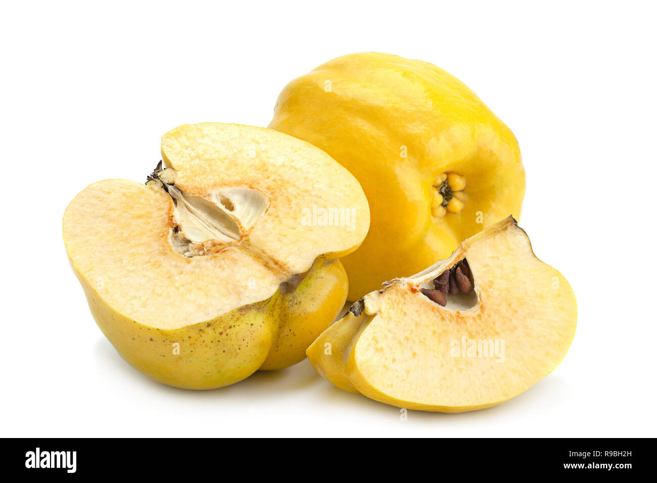 Quince ripe fruit isolated on white background Stock Photo - Alamy