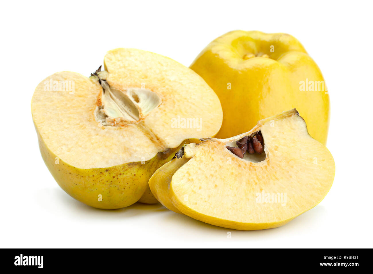 Quince ripe fruit isolated on white background Stock Photo - Alamy