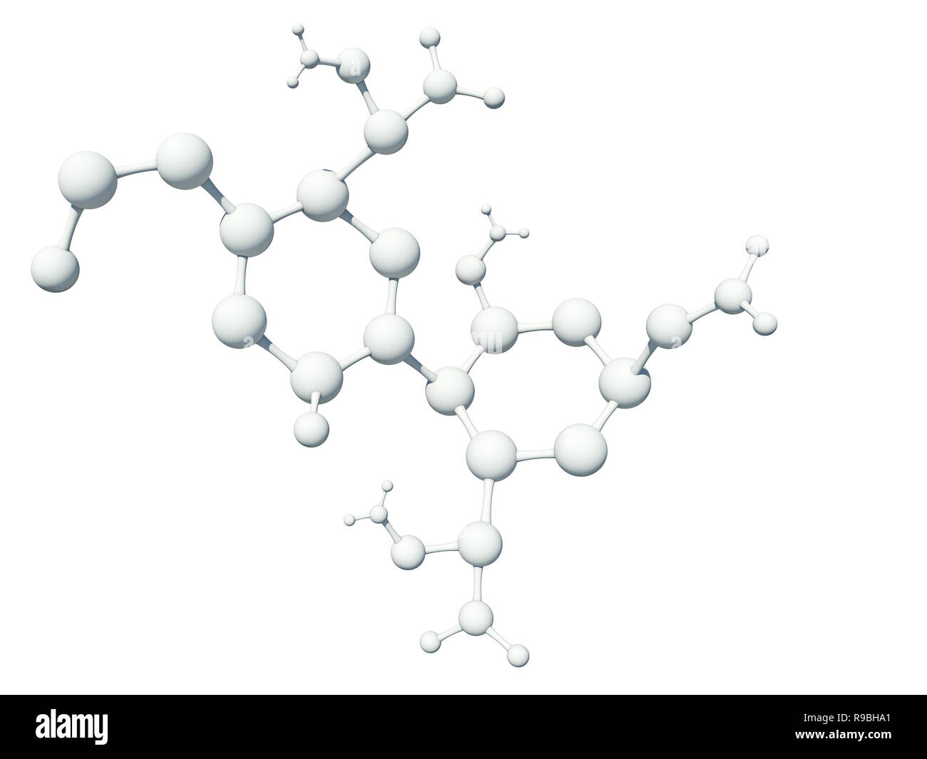 Abstract molecular structure. Isolated on white background Stock Photo ...