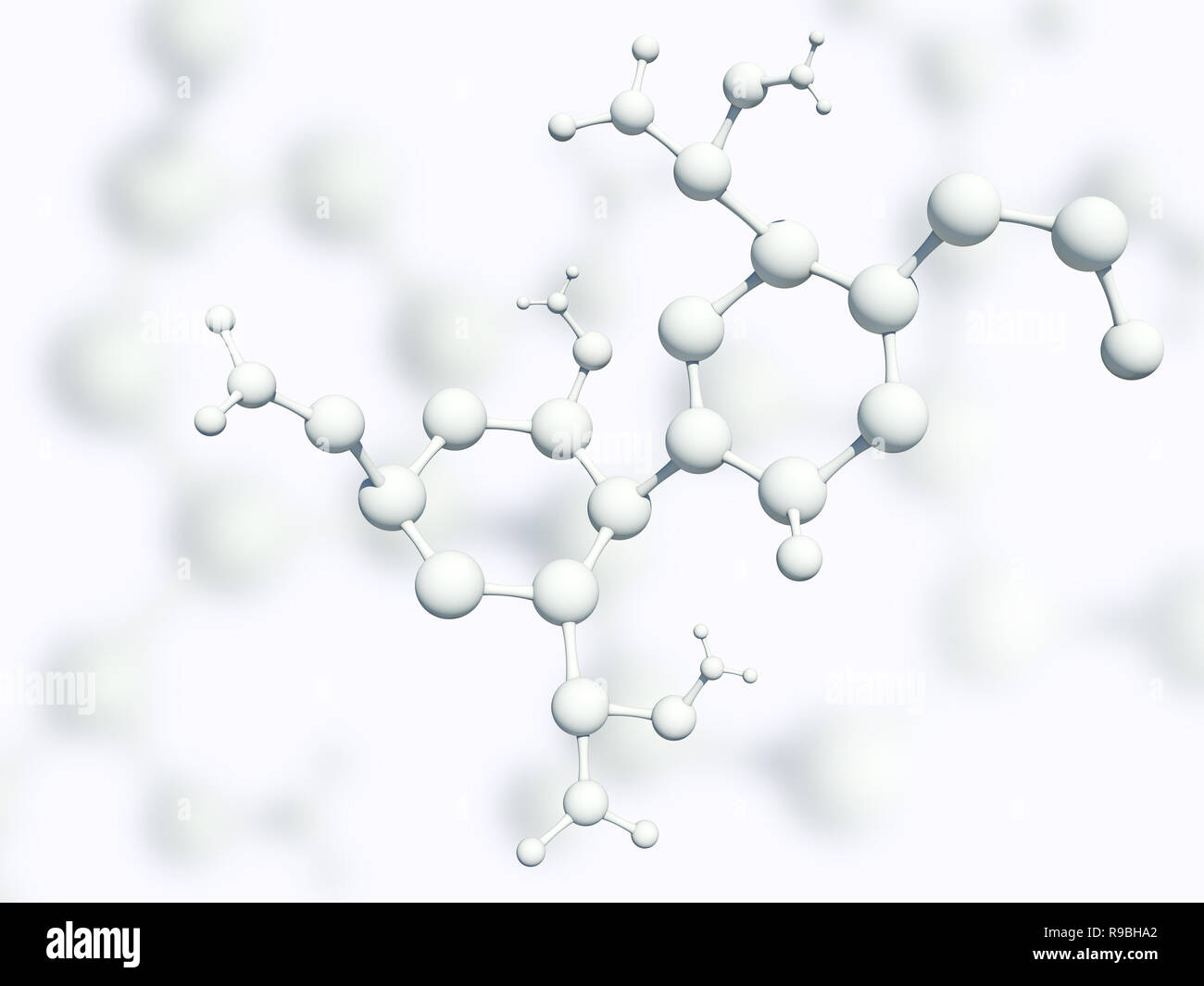 Abstract molecular structure. Isolated on white background Stock Photo ...