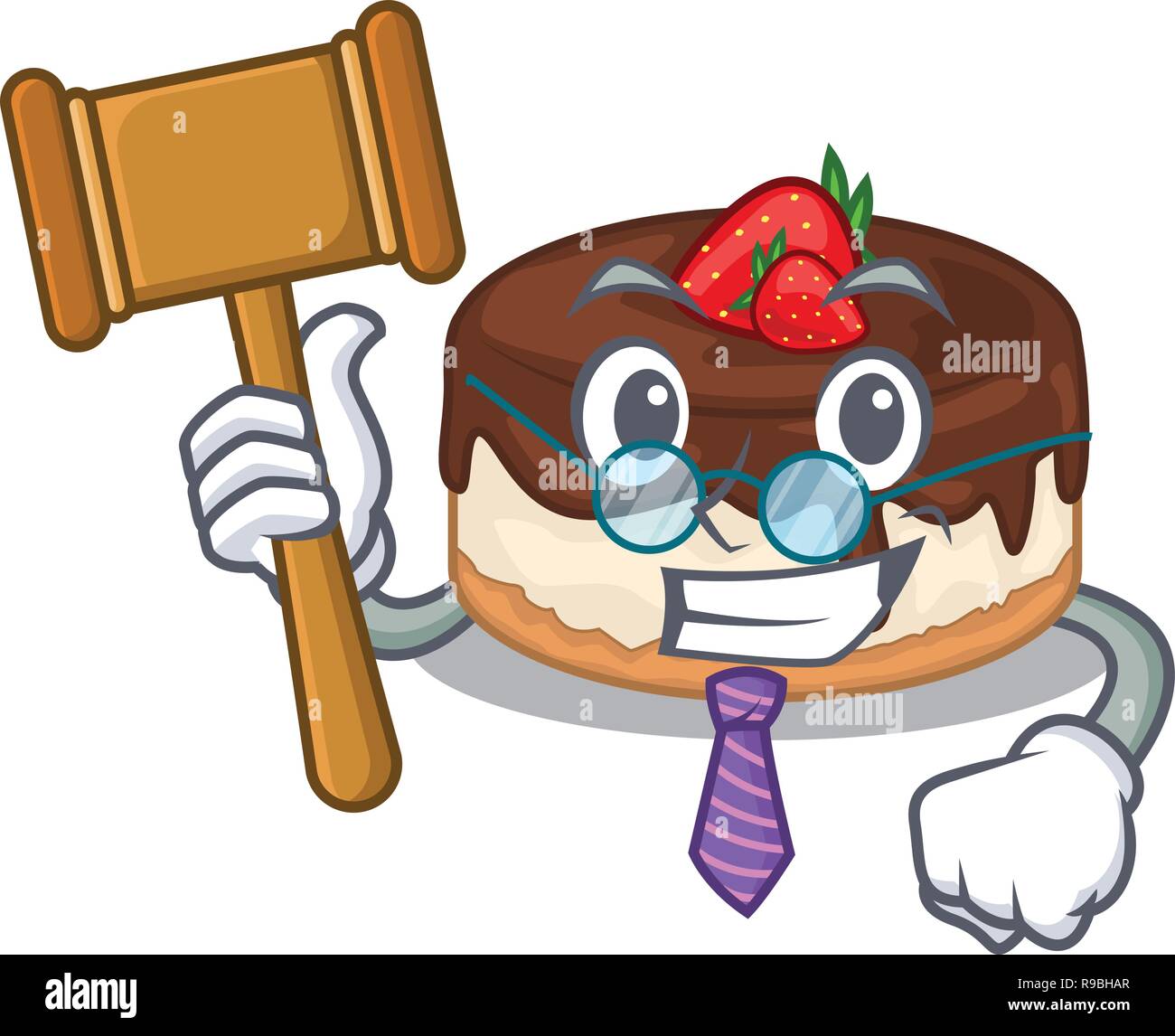 Judge cake berries with cream on mascot Stock Vector Image & Art - Alamy