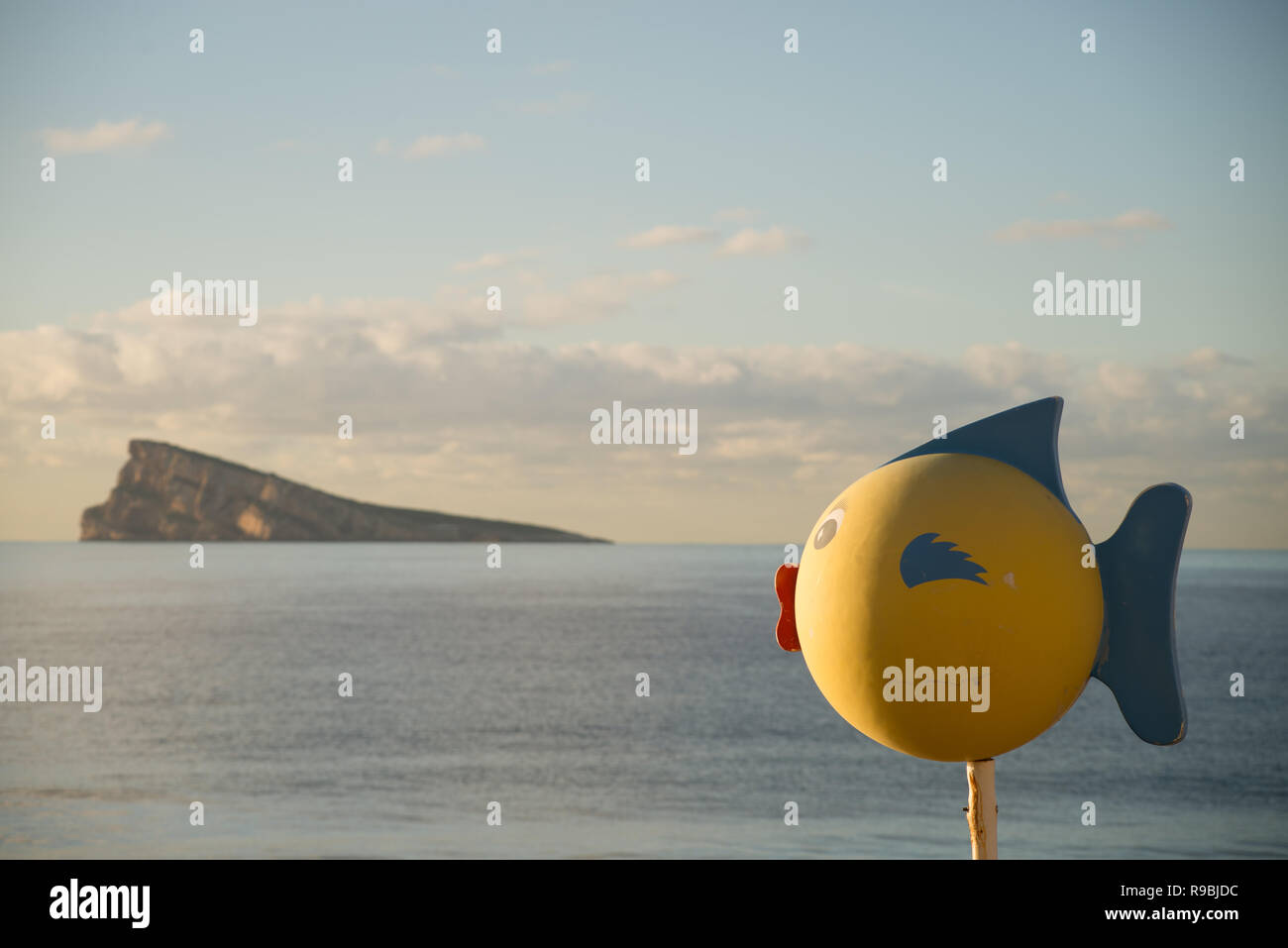 Scene from Benidorm beach on a sunny morning Stock Photo - Alamy
