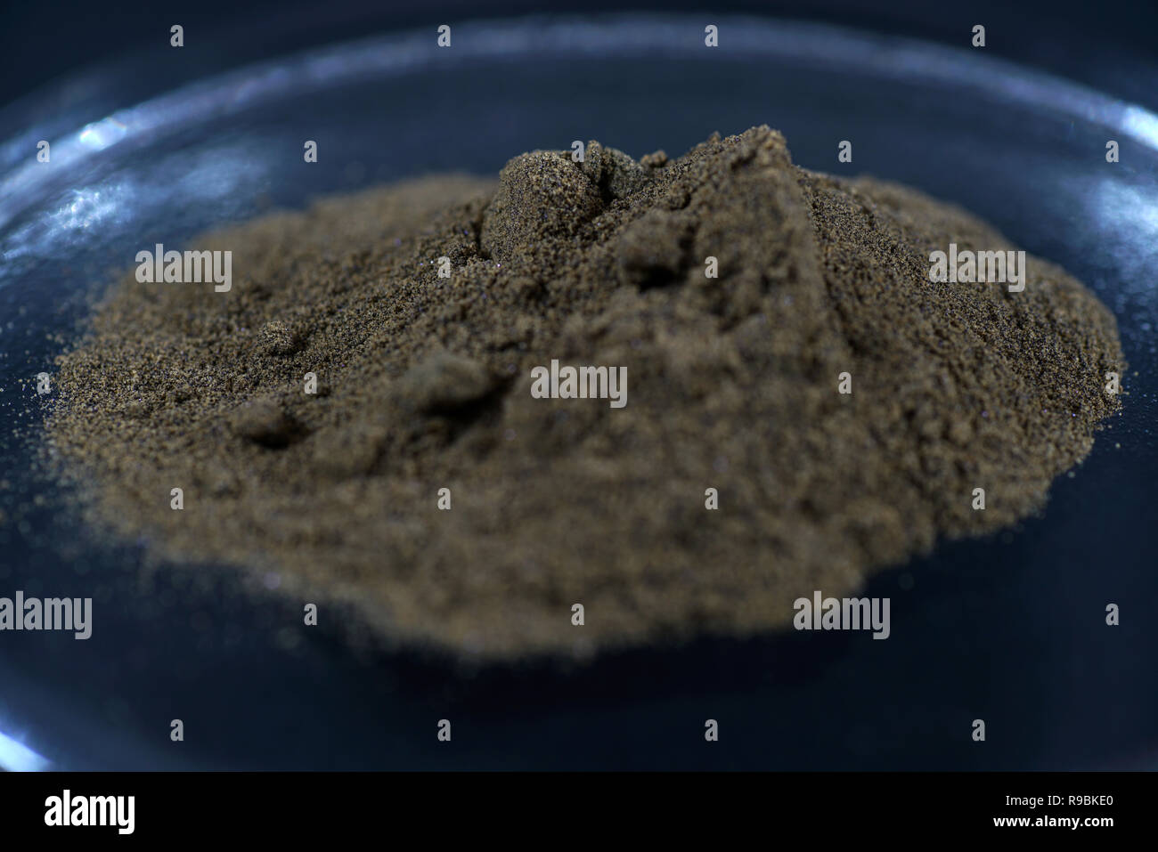 Chemical powder from the chemistry kit with macro lens photographed in ...