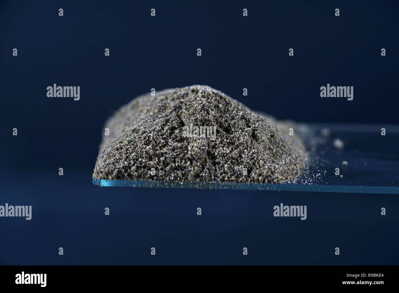 Chemical powder from the chemistry kit with macro lens photographed in ...