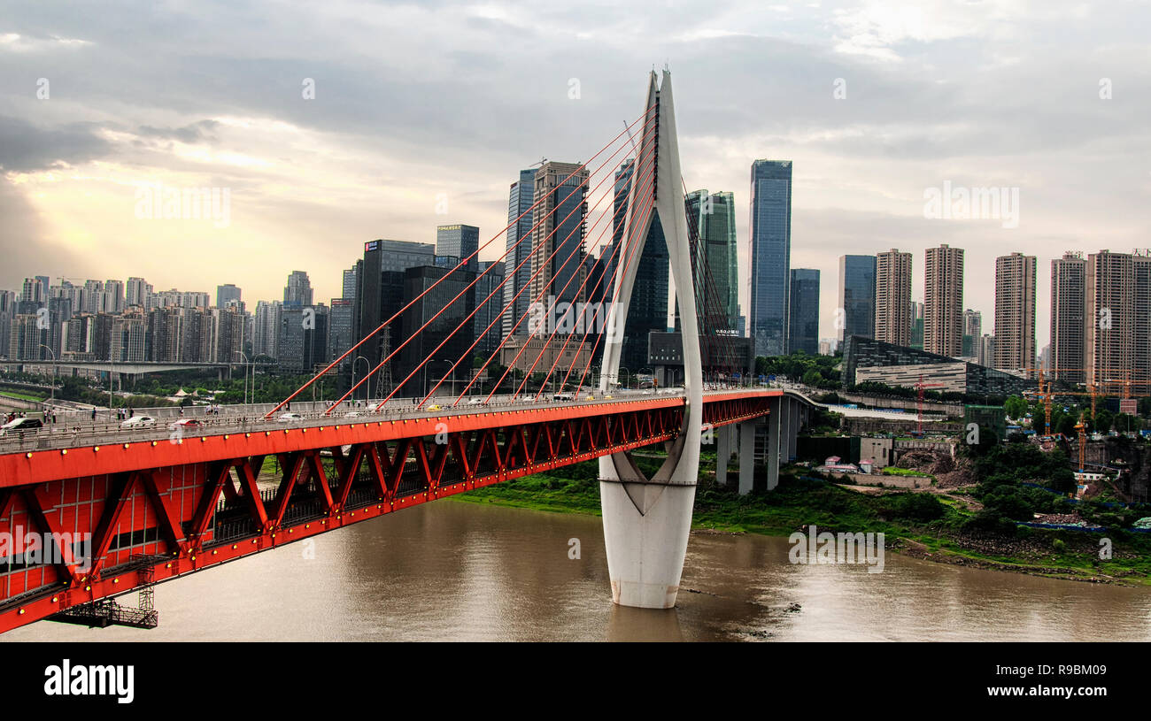 Chongqing, China. June 23, 2018. Chongqing Qiansimen Jialing Jiang ...