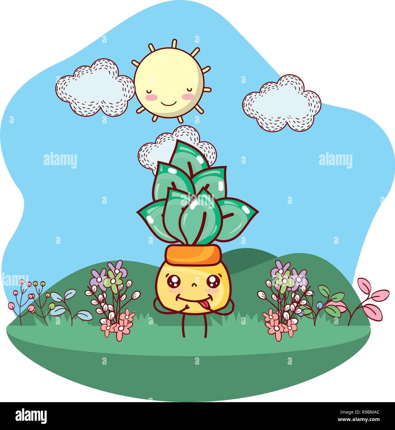 nature plant cartoon Stock Vector Image & Art - Alamy