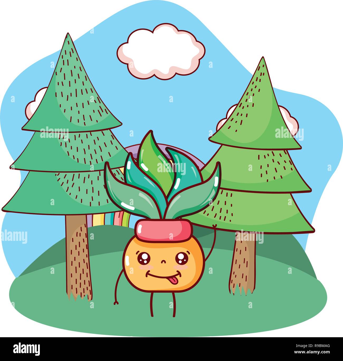 nature plant cartoon Stock Vector Image & Art - Alamy