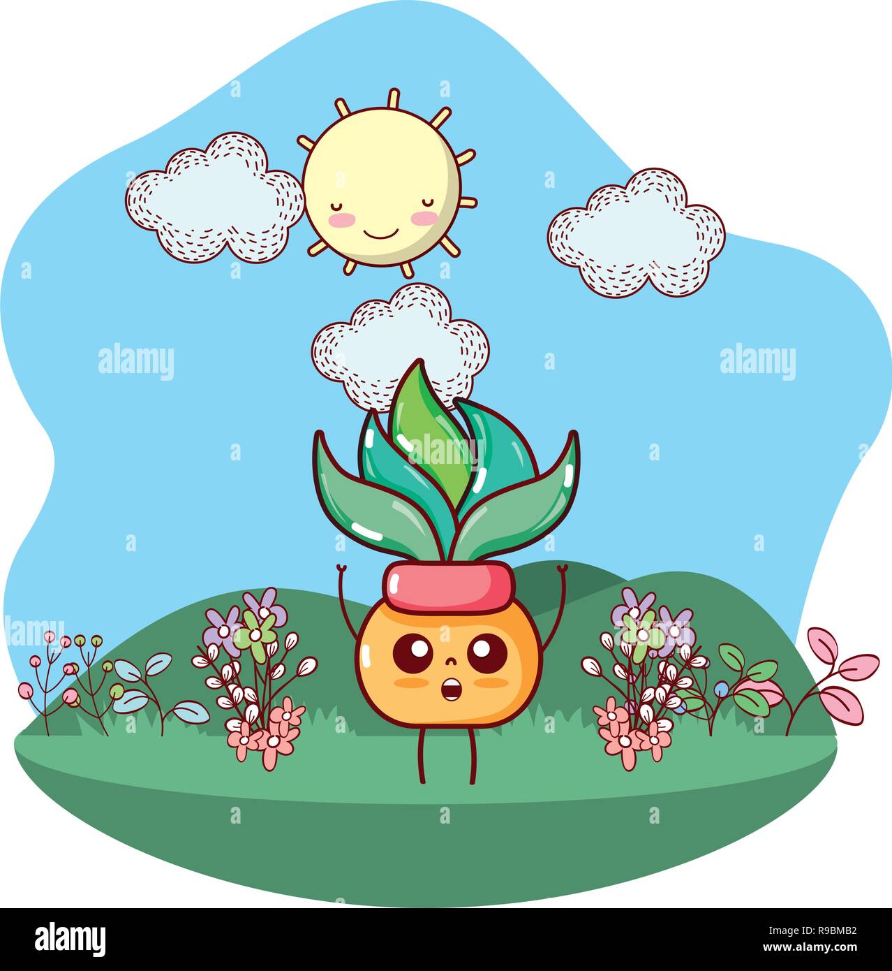 nature plant cartoon Stock Vector Image & Art - Alamy