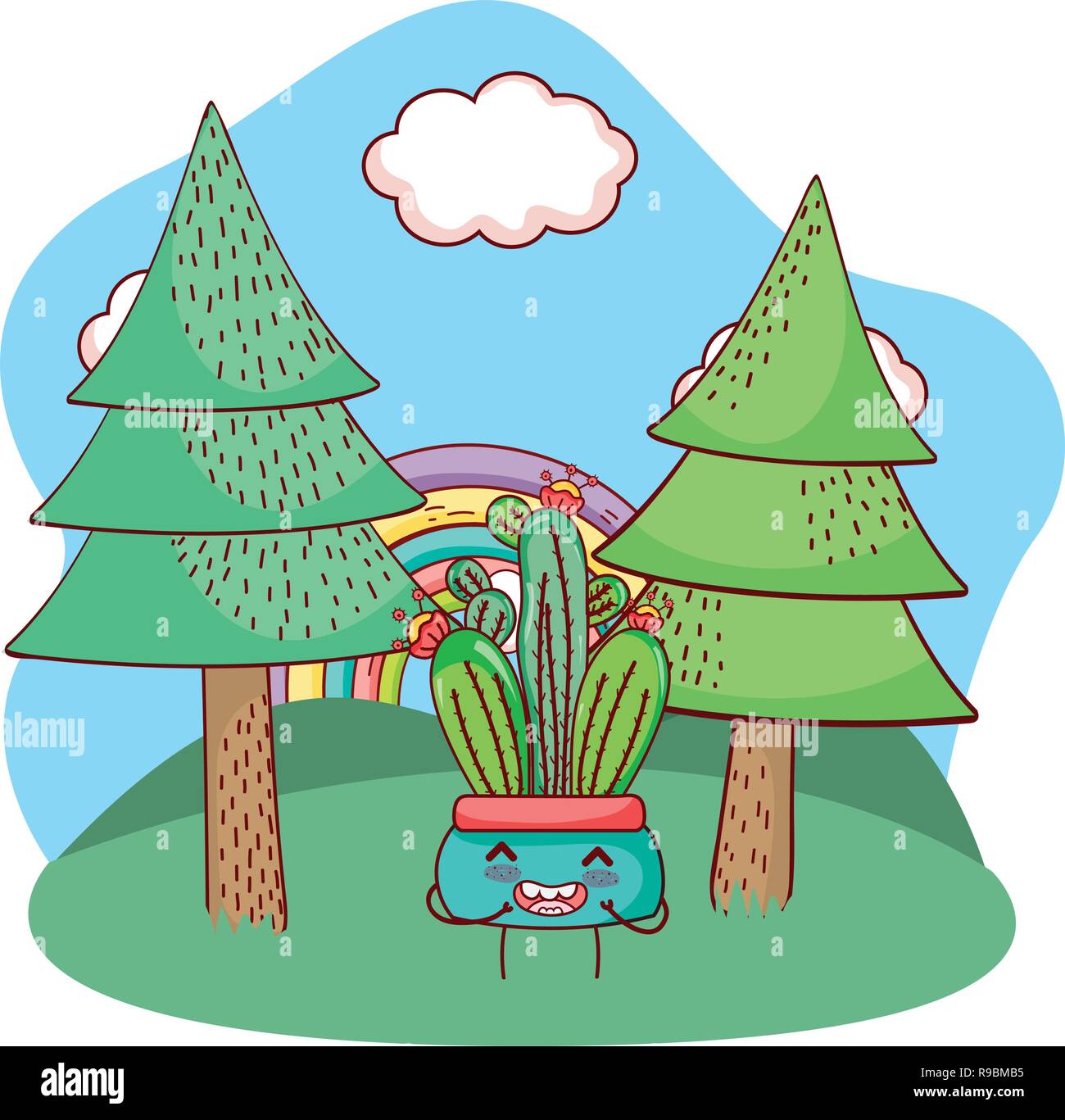 nature plant cartoon Stock Vector Image & Art - Alamy