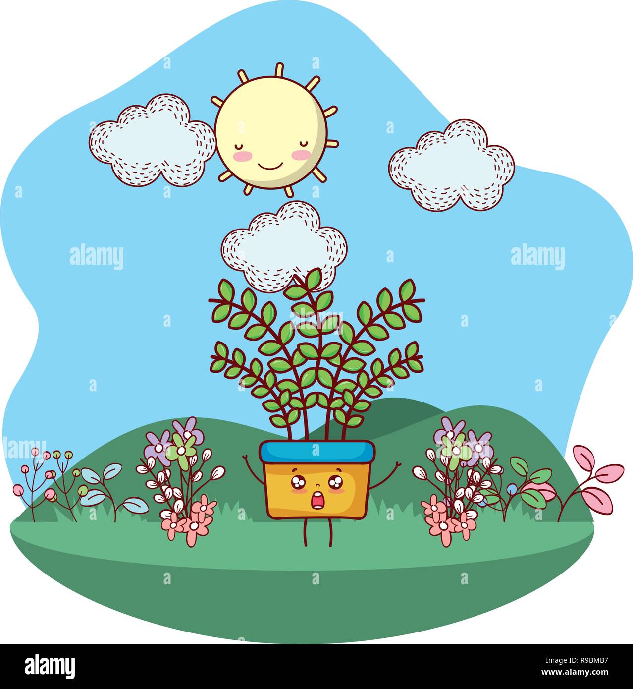 nature plant cartoon Stock Vector Image & Art - Alamy