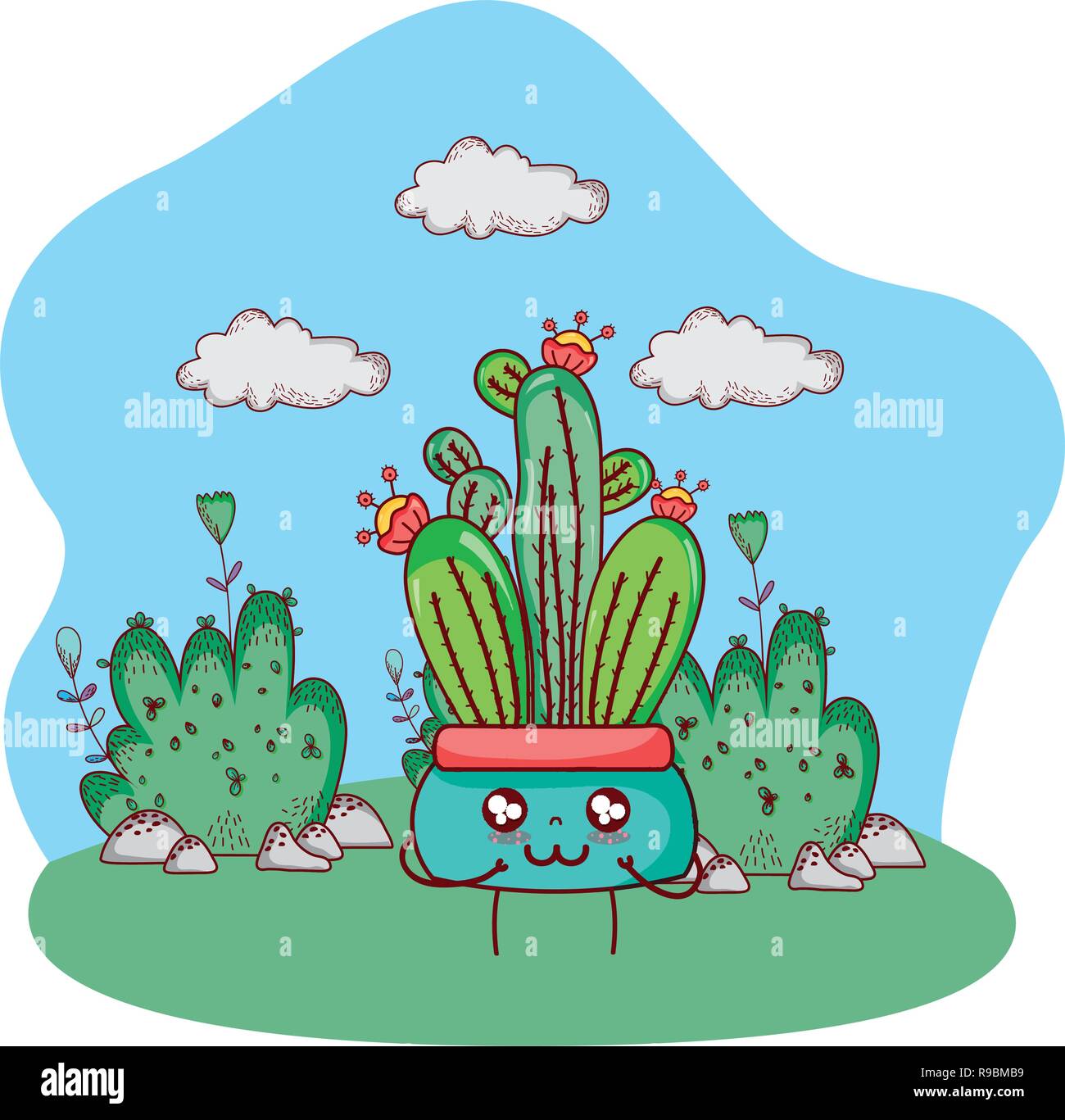 nature plant cartoon Stock Vector Image & Art - Alamy