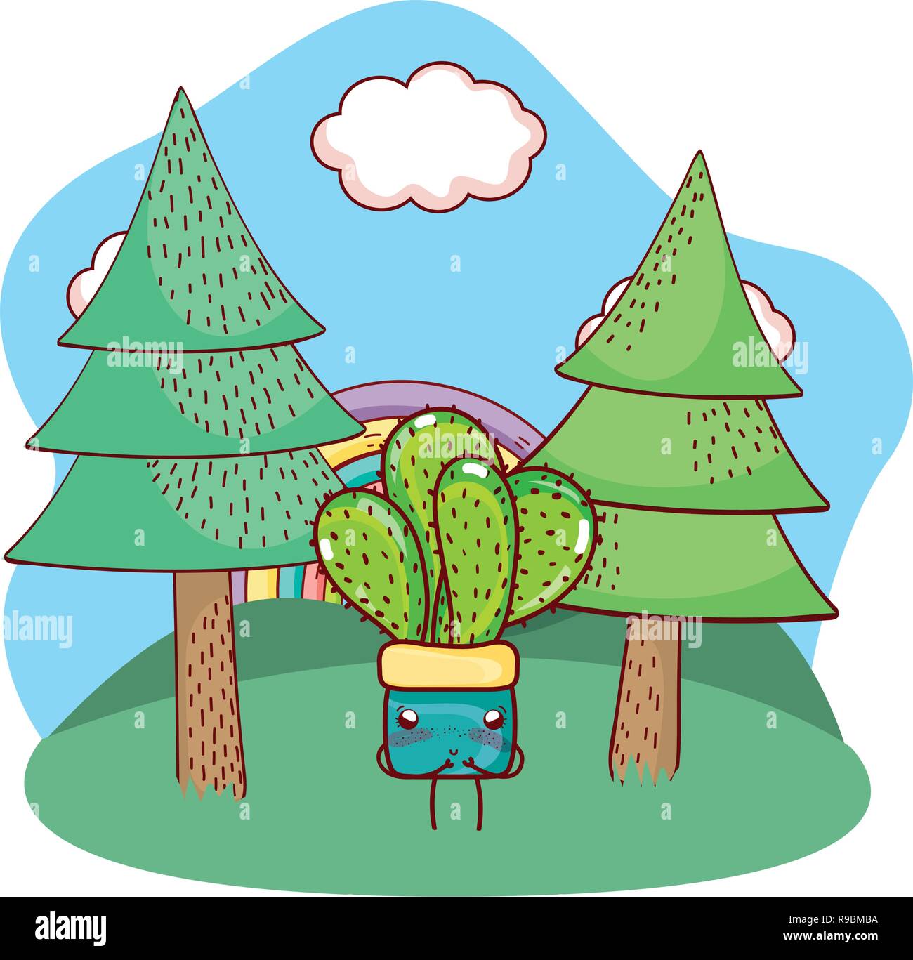 nature plant cartoon Stock Vector Image & Art - Alamy