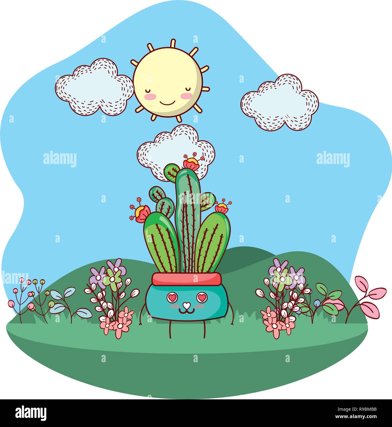 nature plant cartoon Stock Vector Image & Art - Alamy