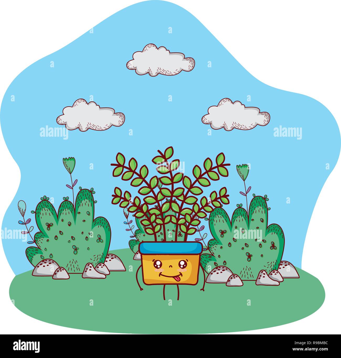 nature plant cartoon Stock Vector Image & Art - Alamy
