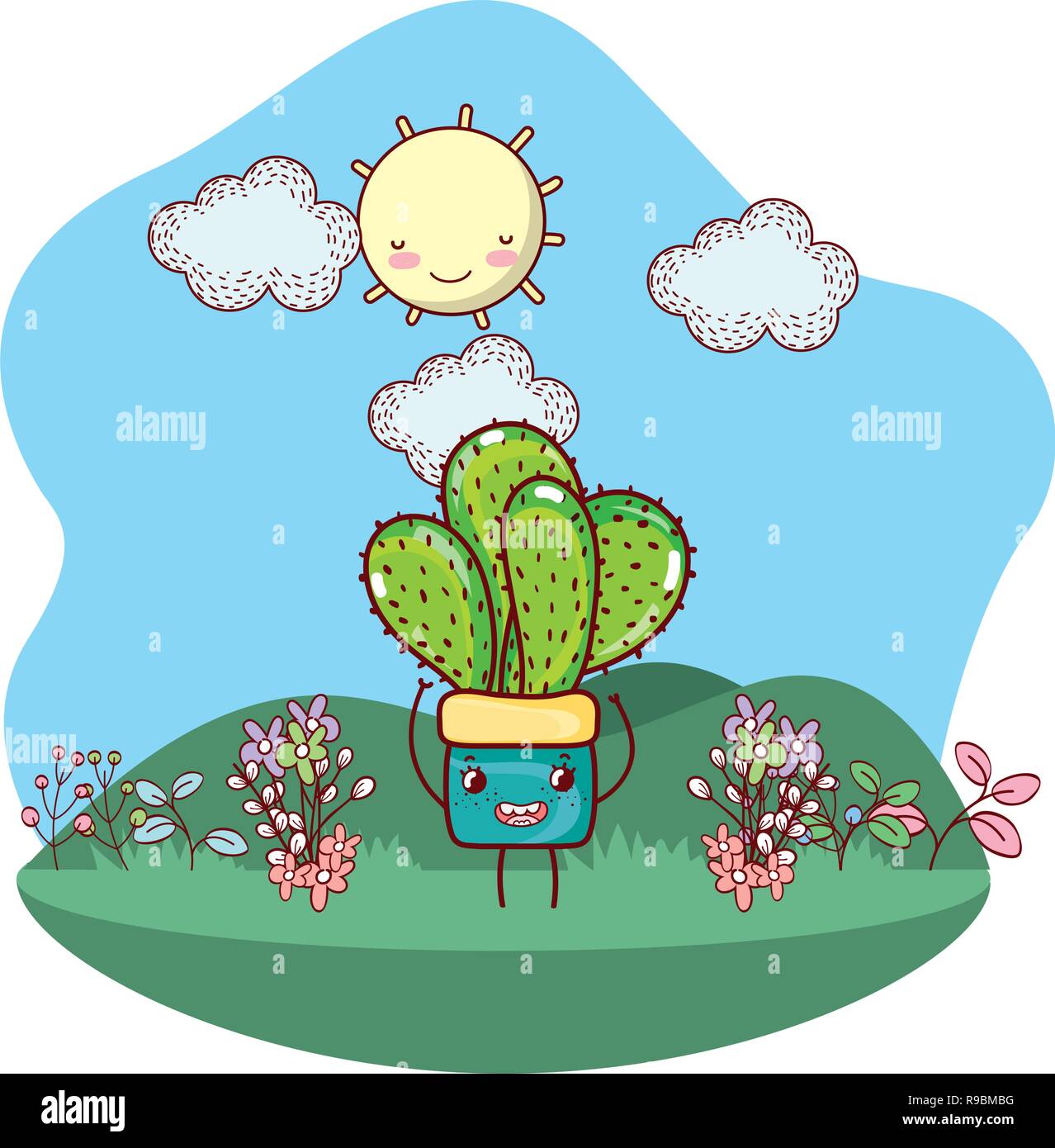 nature plant cartoon Stock Vector Image & Art - Alamy