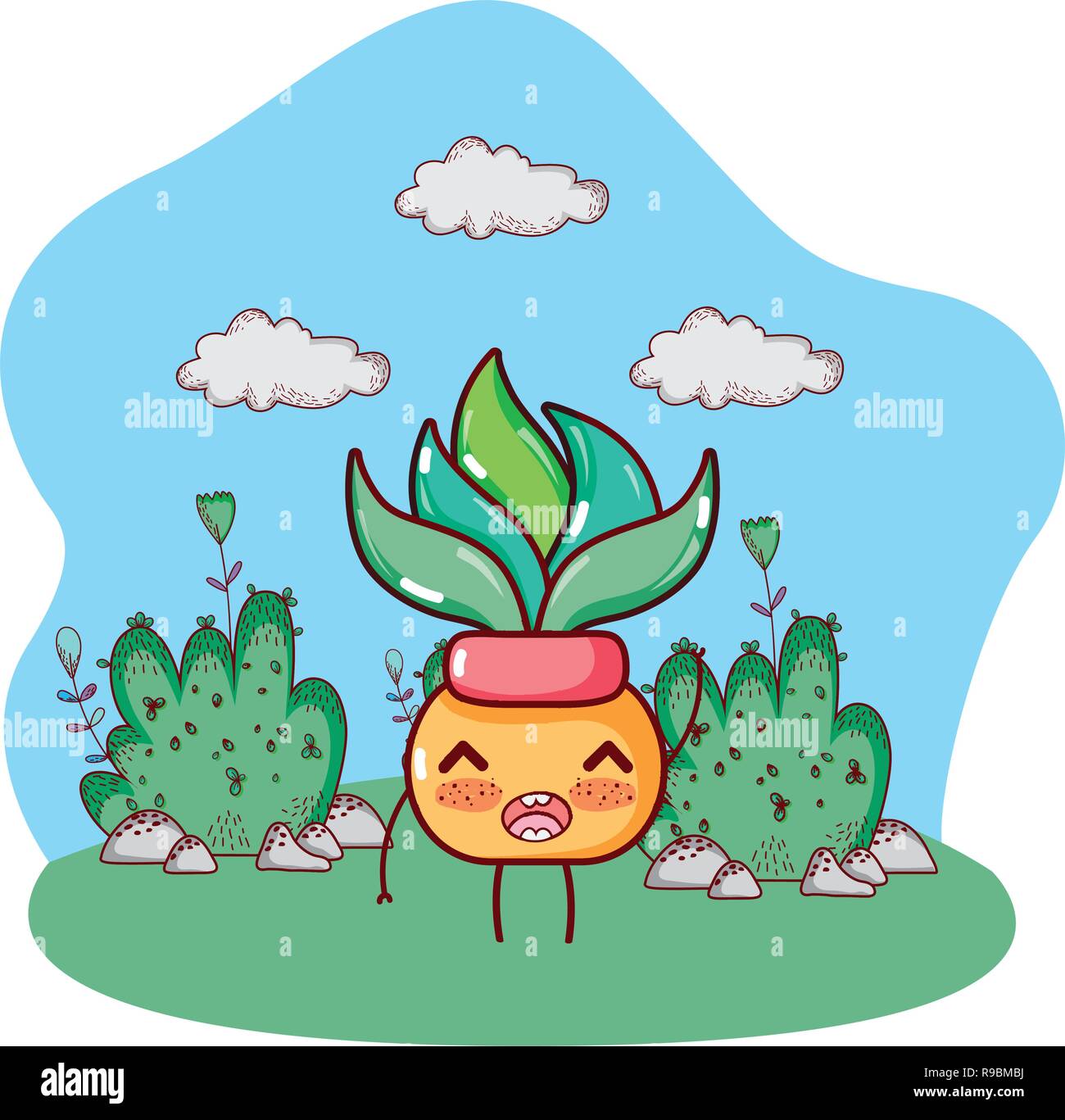 nature plant cartoon Stock Vector Image & Art - Alamy