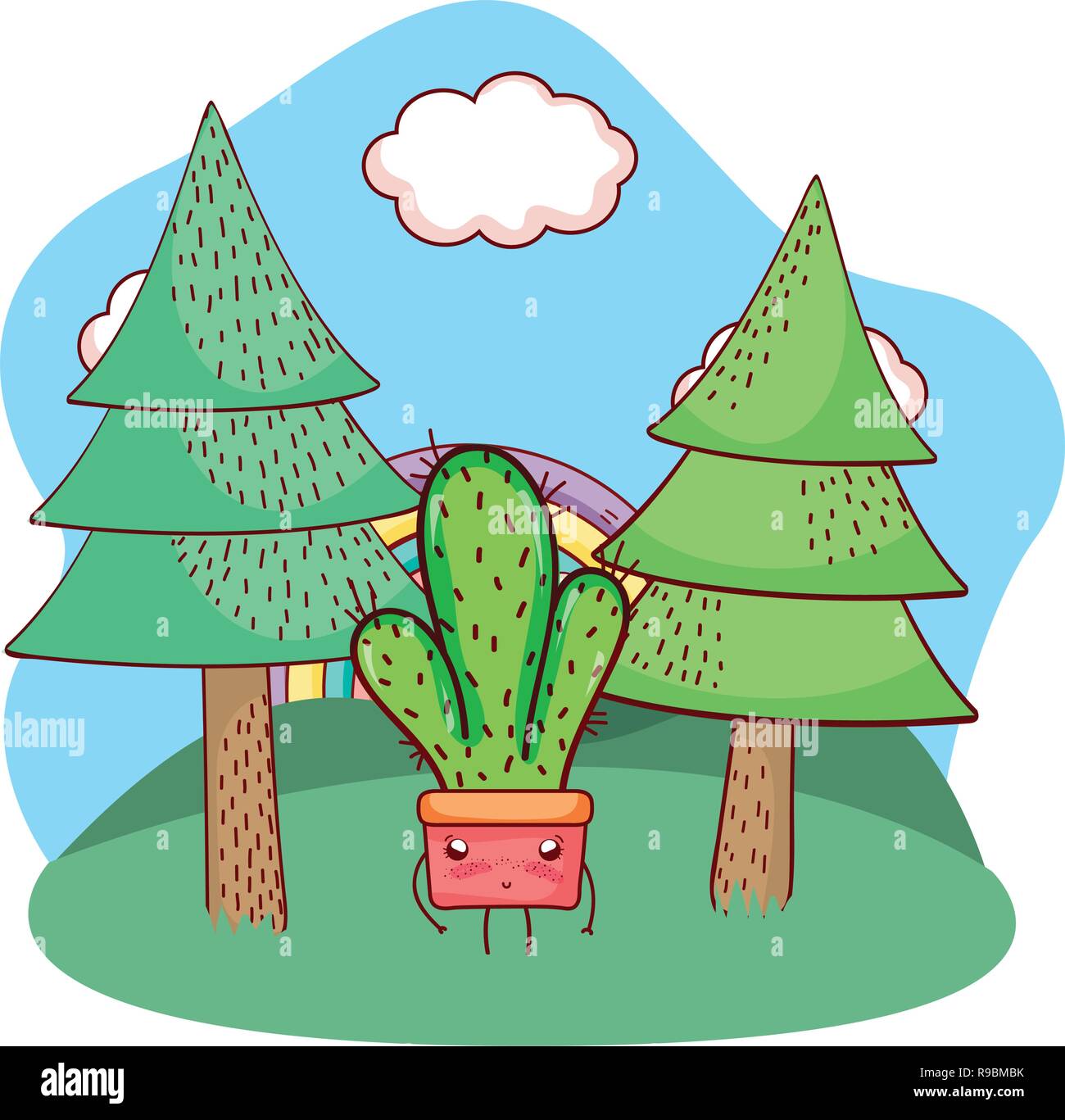 nature plant cartoon Stock Vector Image & Art - Alamy
