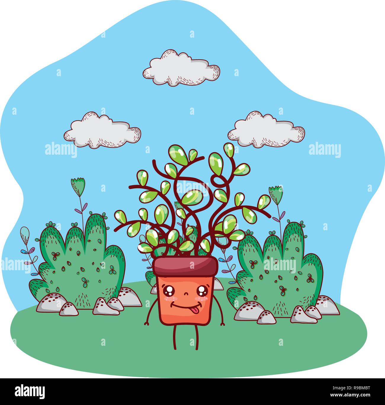 nature plant cartoon Stock Vector Image & Art - Alamy
