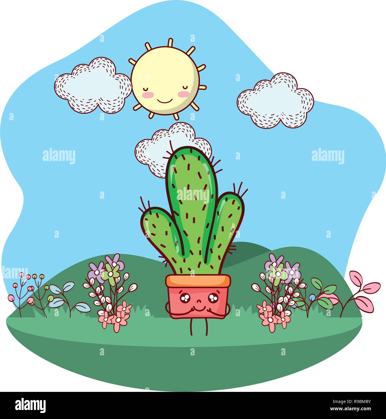 nature plant cartoon Stock Vector Image & Art - Alamy
