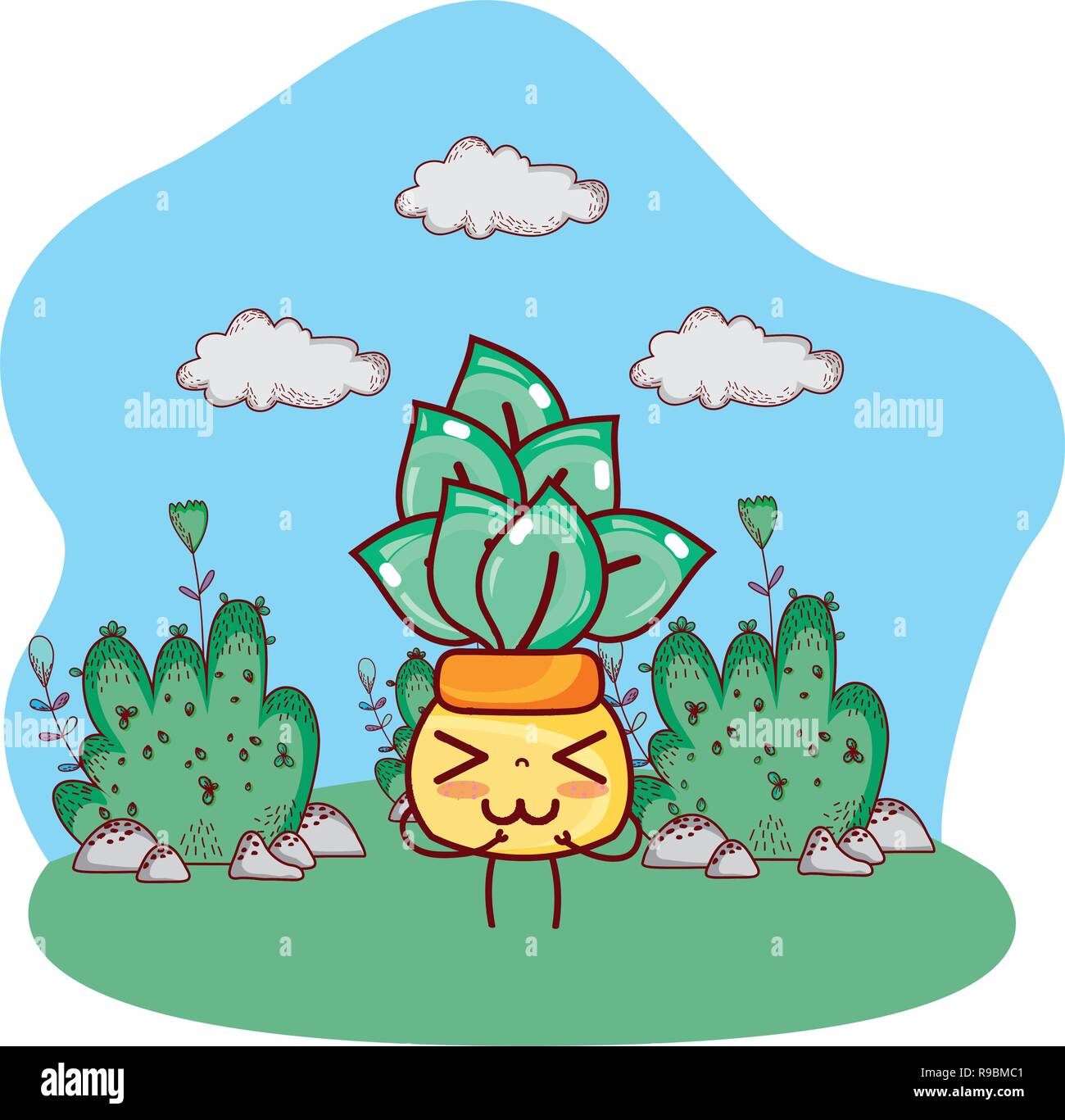 nature plant cartoon Stock Vector Image & Art - Alamy