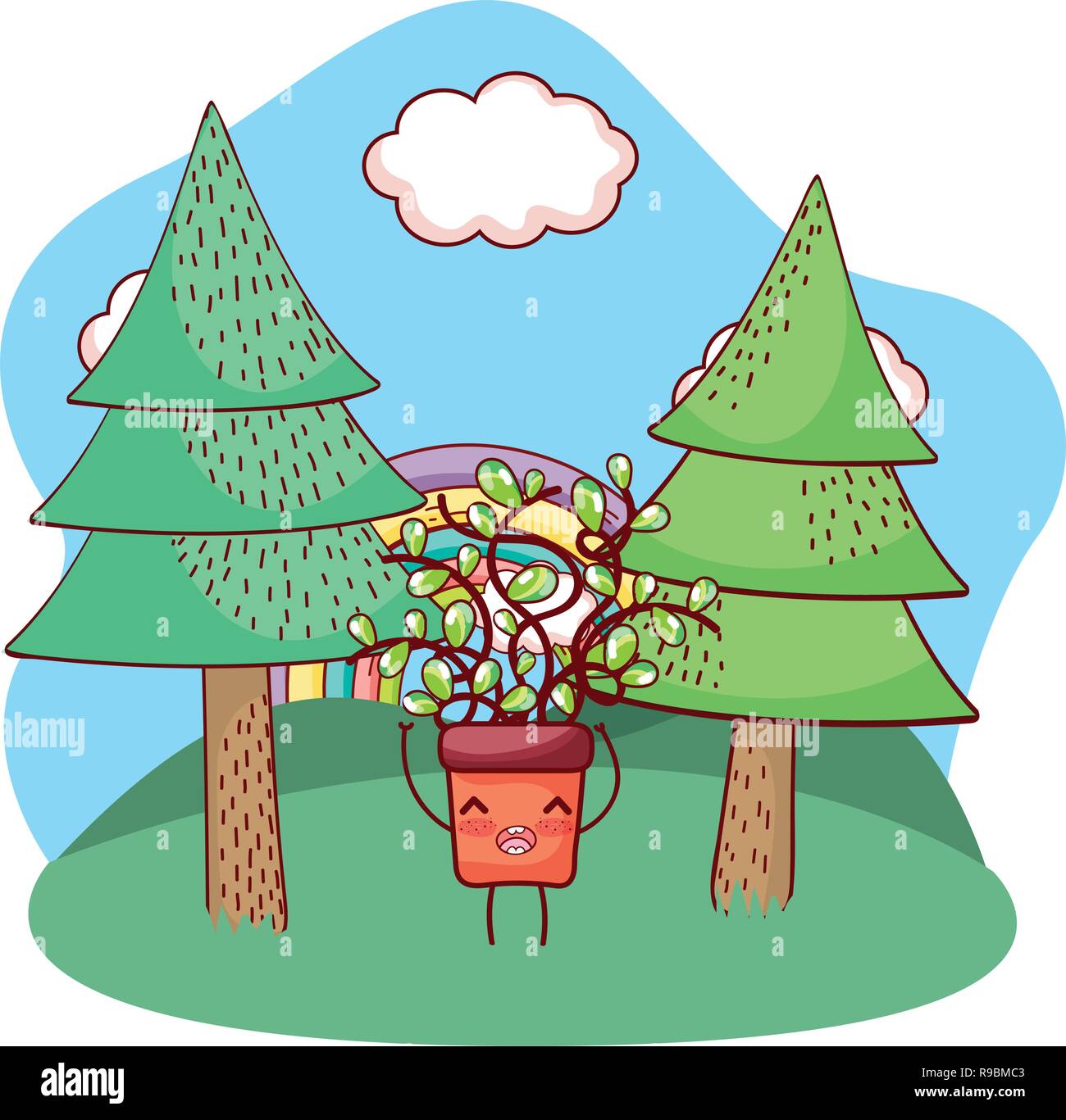 nature plant cartoon Stock Vector Image & Art - Alamy