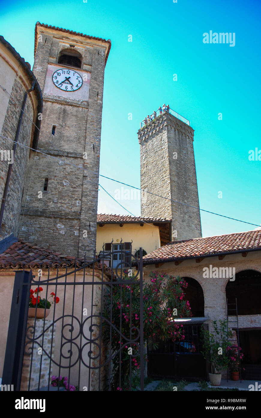 View of Tower of Albaretto Torre, Piedmont - Italy Stock Photo - Alamy