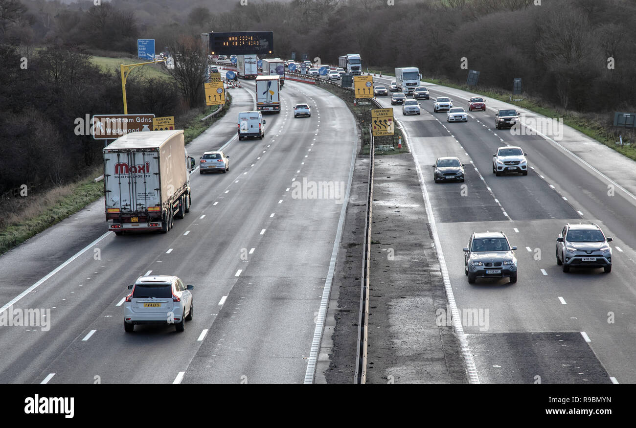 Motorway traffic and motorway improvement works to make the a smart ...