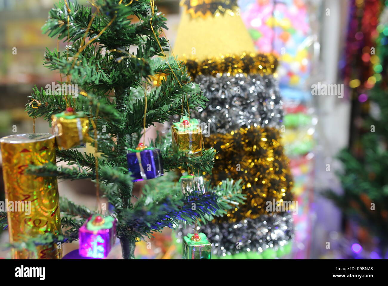 Christmas tree on sell at a store Stock Photo - Alamy