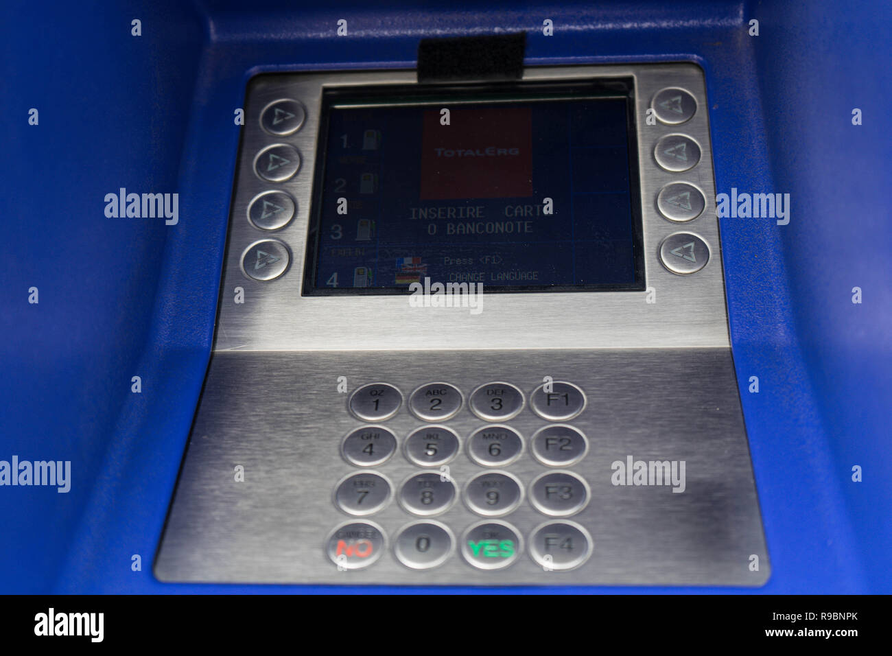 Gasoline distribution: payment card counter Stock Photo - Alamy