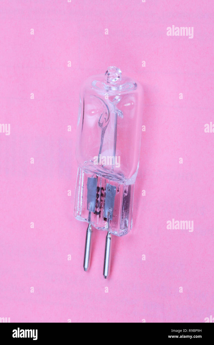 Halogene Lamp on Pink Background Stock Photo - Alamy