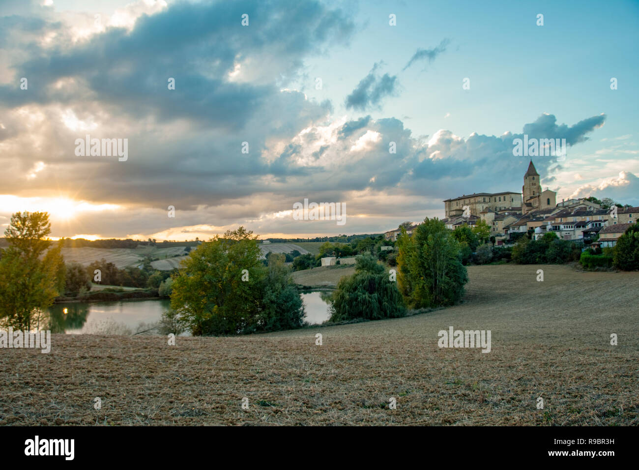 France. Gers (32). Lavardens. Most beautiful village of France Stock ...